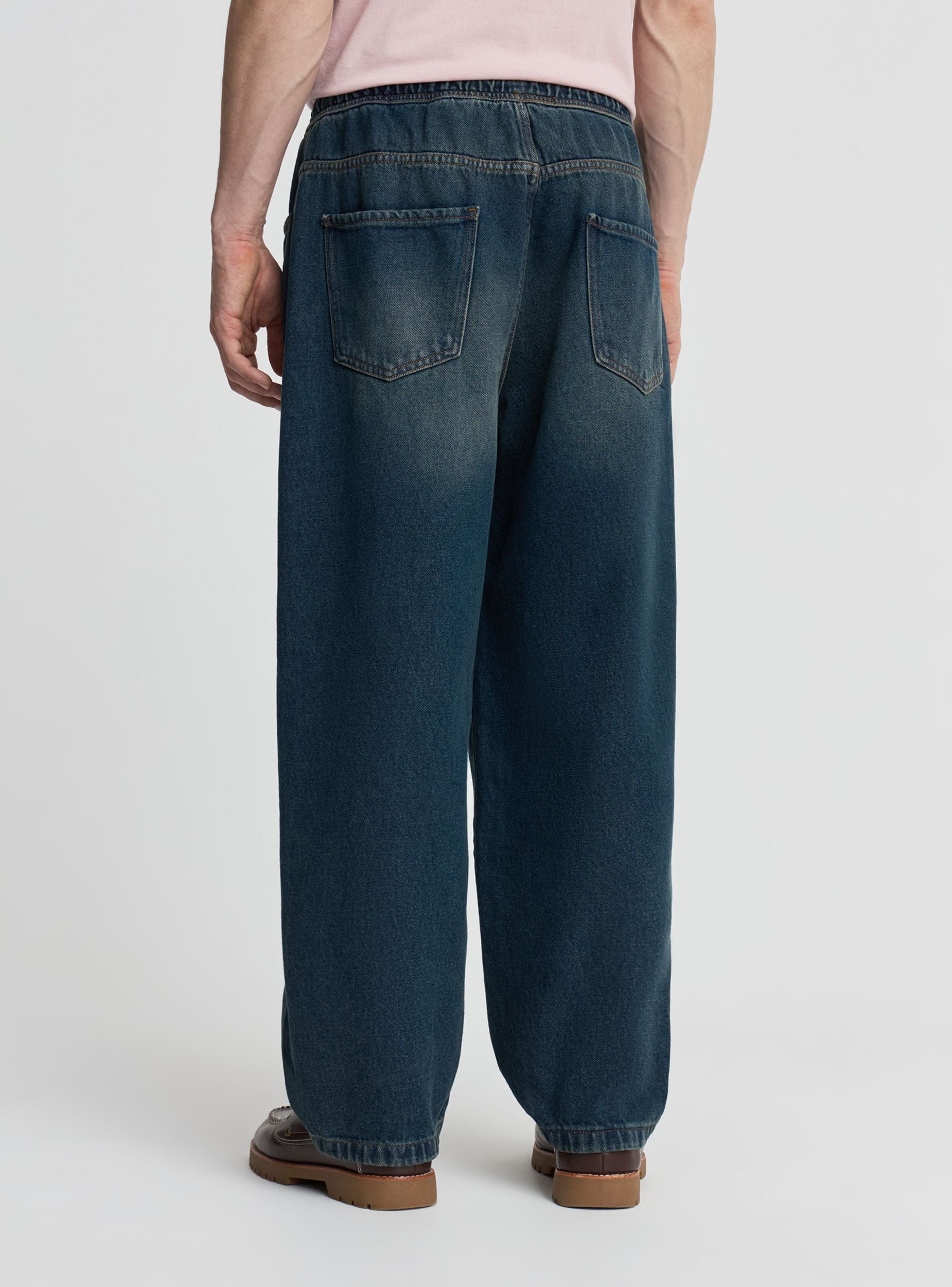 Solid colour balloon jogger jeans - Terranova
