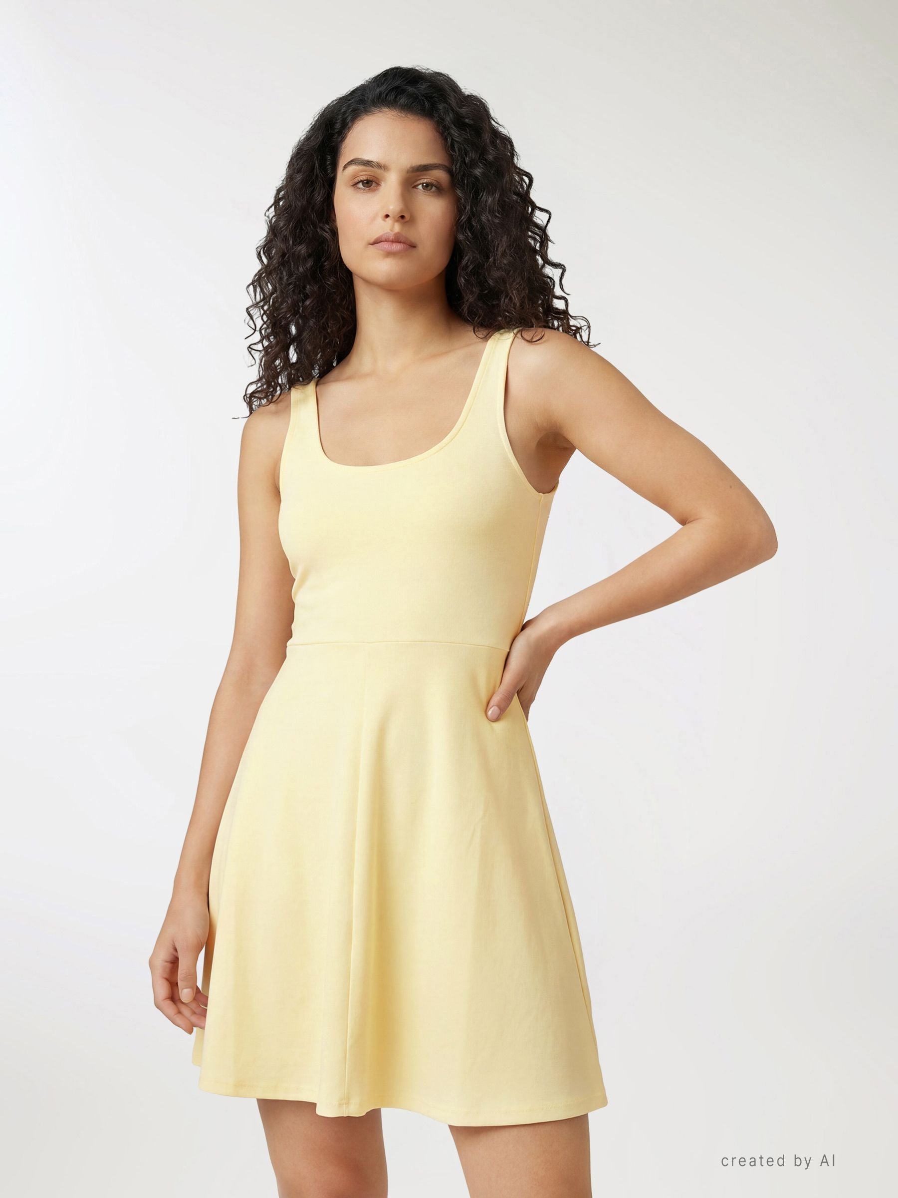 Robe patineuse avec décolleté carré - Terranova