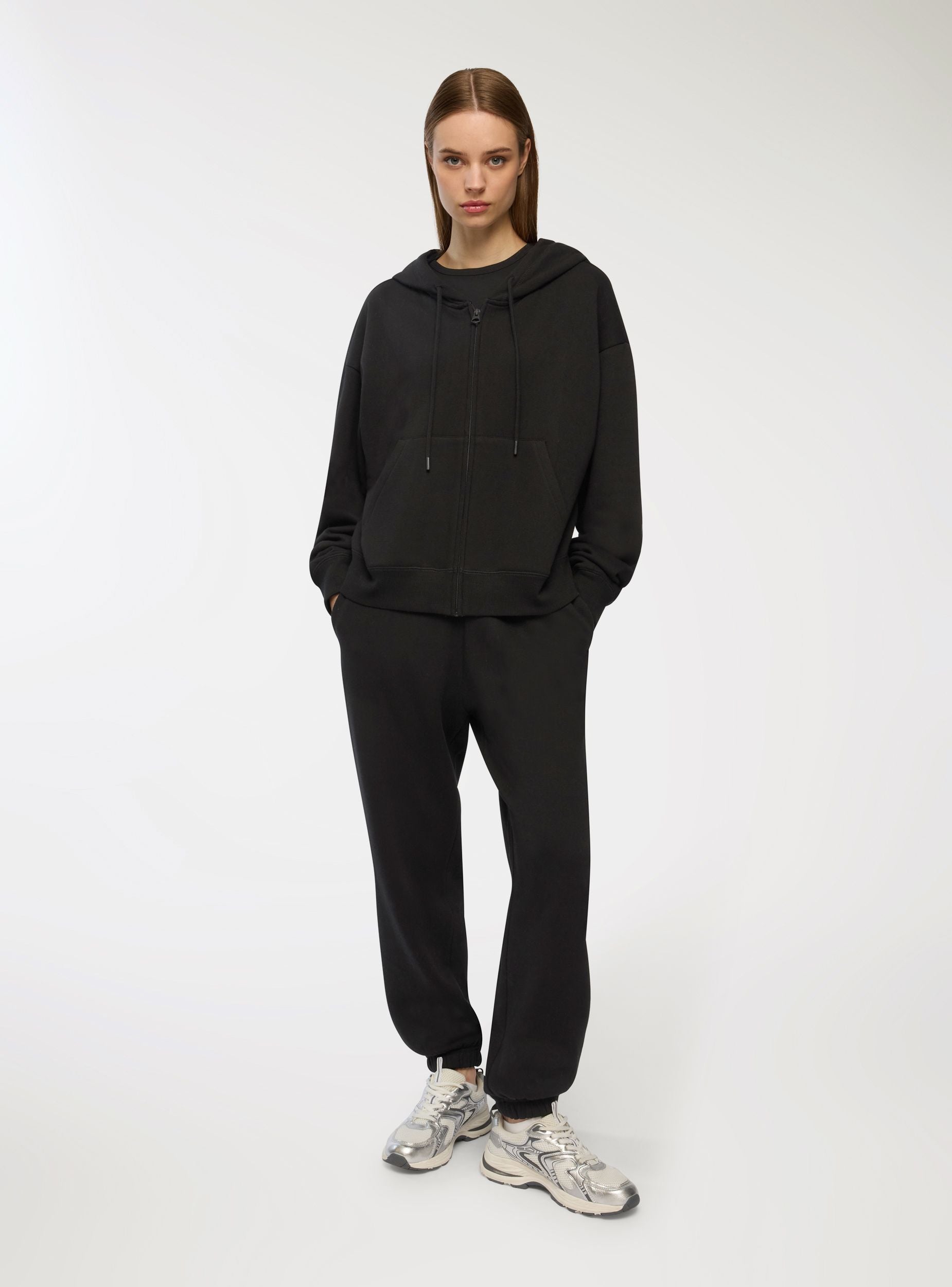 Felpa over con cappuccio e zip – Terranova