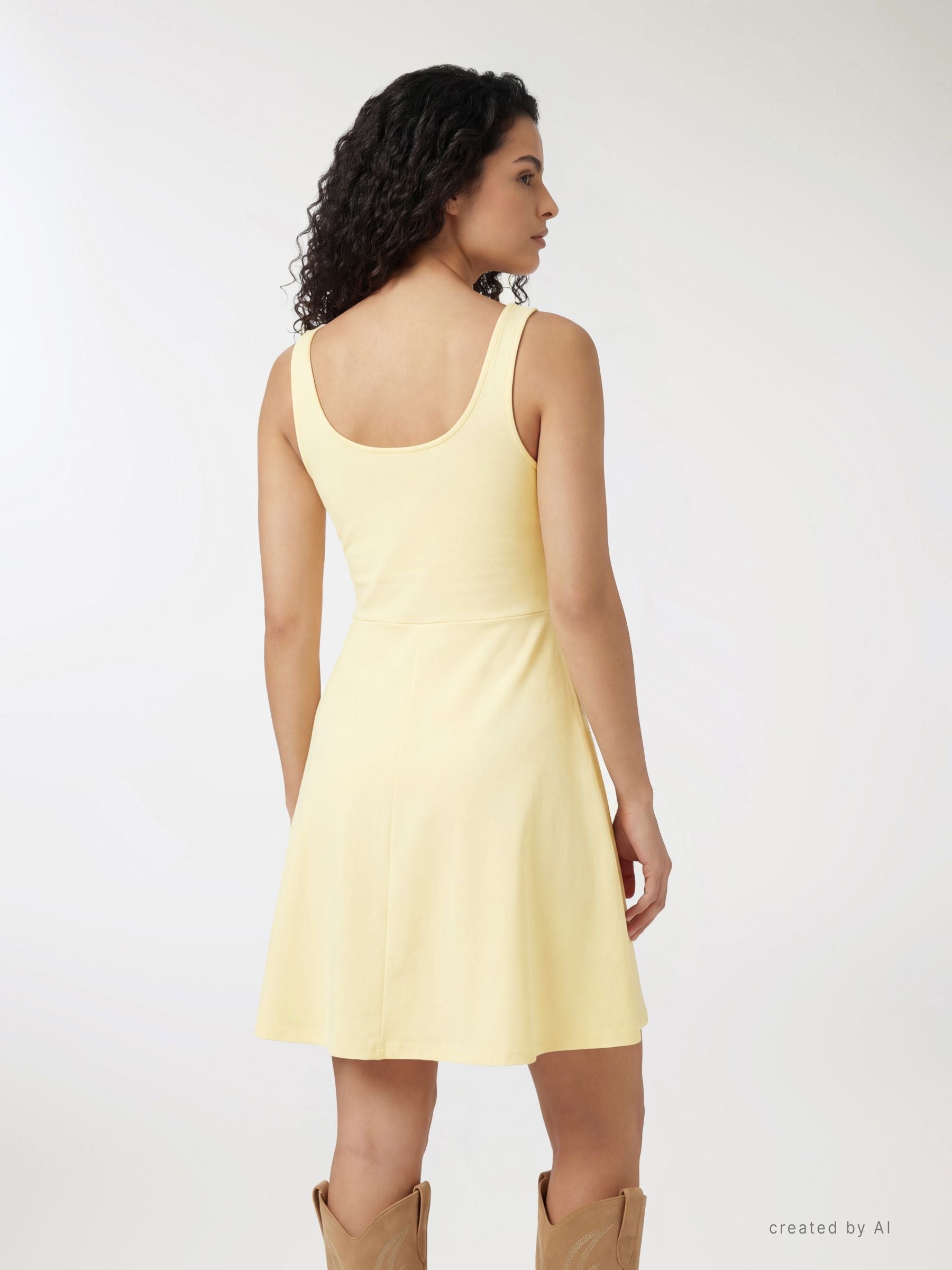 Robe patineuse avec décolleté carré - Terranova