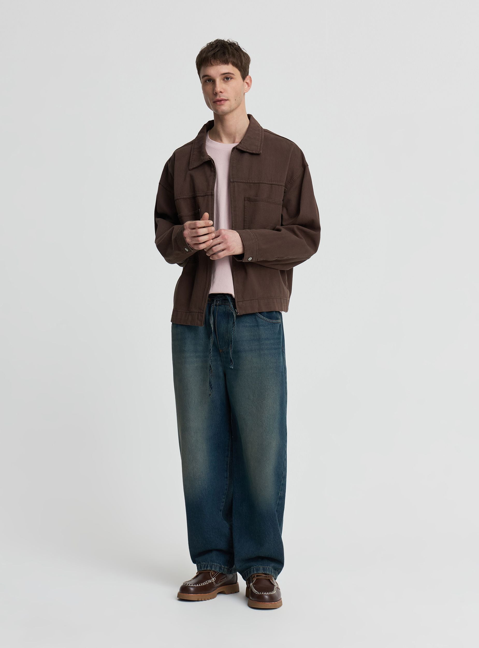 Solid colour balloon jogger jeans - Terranova