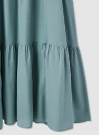 Green water Long wrap dress with sash - Buy Online | Terranova