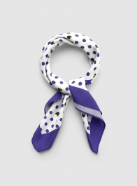 Var violet Polka dot scarf with fruit print - Buy Online | Terranova