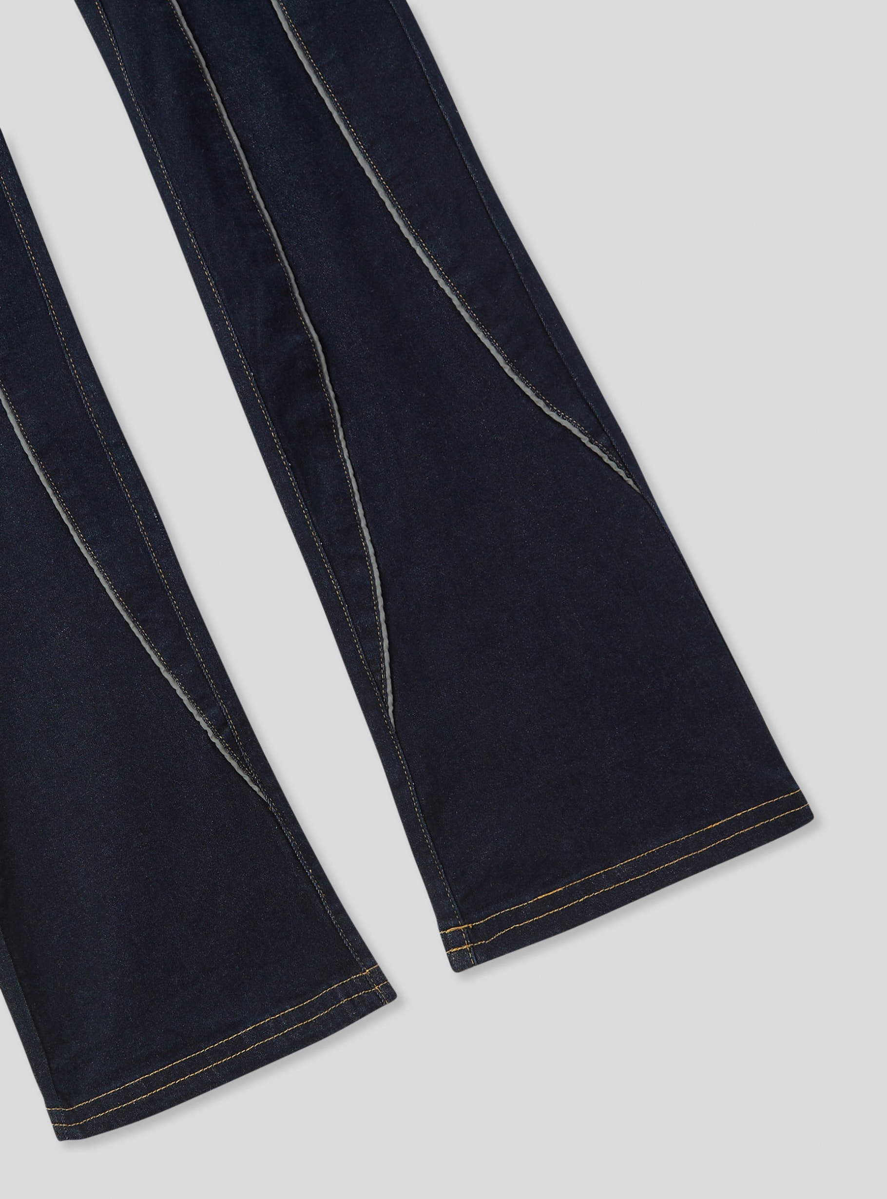 Jean à pattes d'éph et taille basse TRNPOPLAB Bleu denim moyen ...