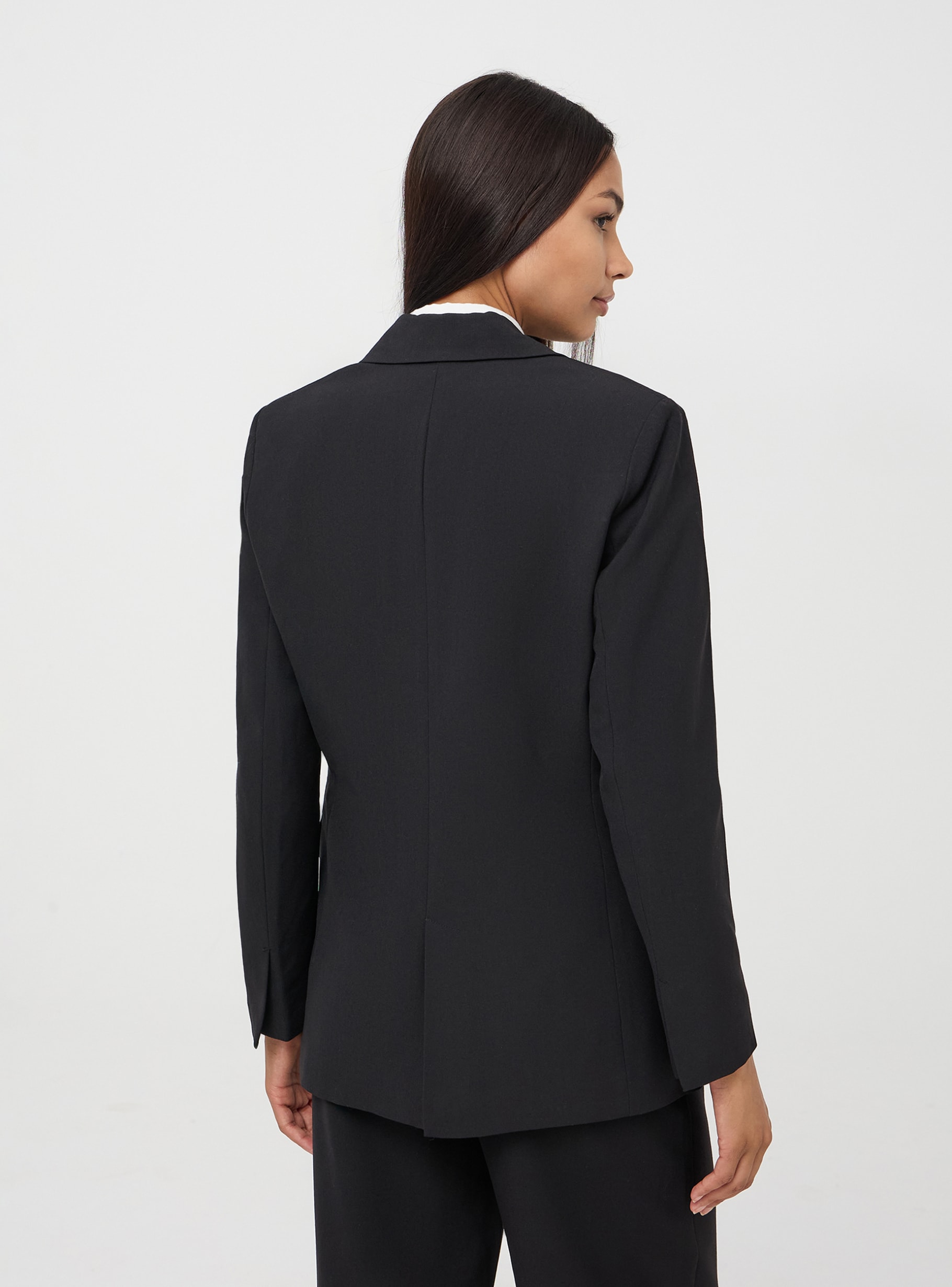 Black Fitted jacket with a plain button - Buy Online | Terranova