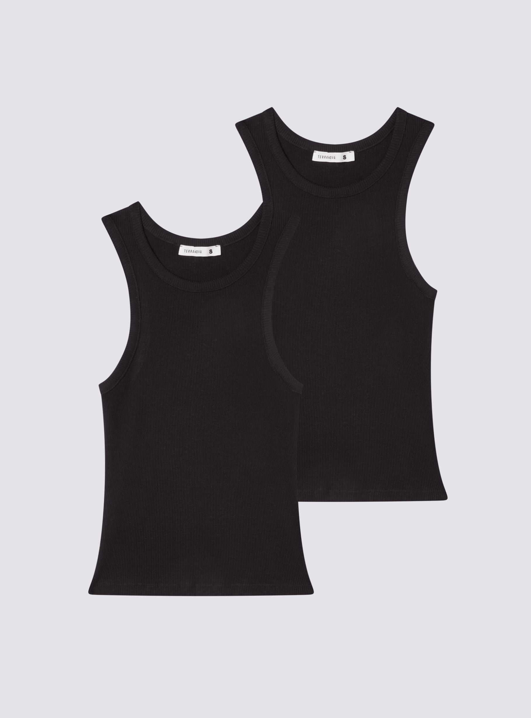 Black Pack of 2 plain-coloured tank tops for rowing - Buy Online ...
