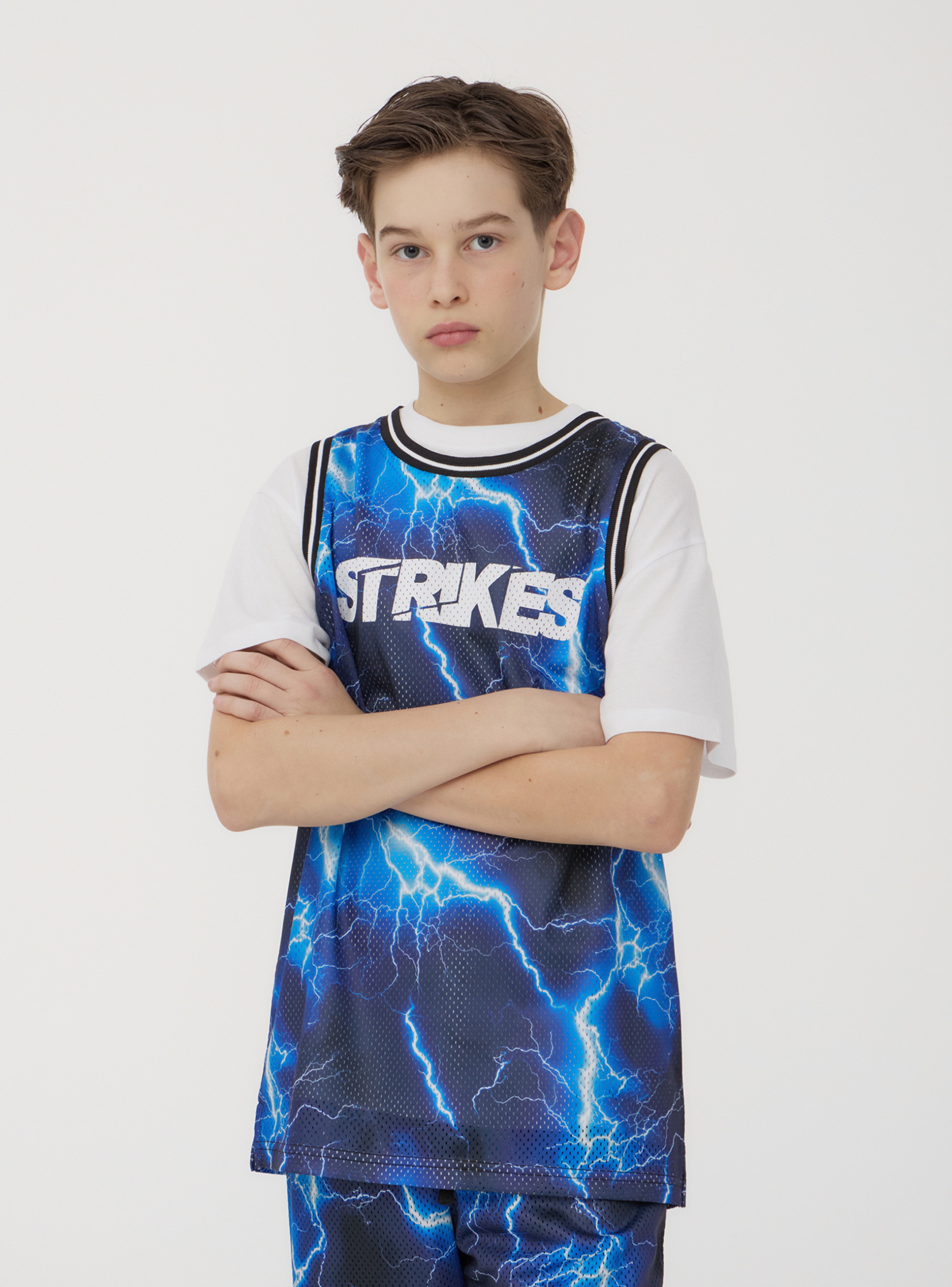 Débardeur à filet avec éclairs et inscription Noir - Achetez en ligne ...