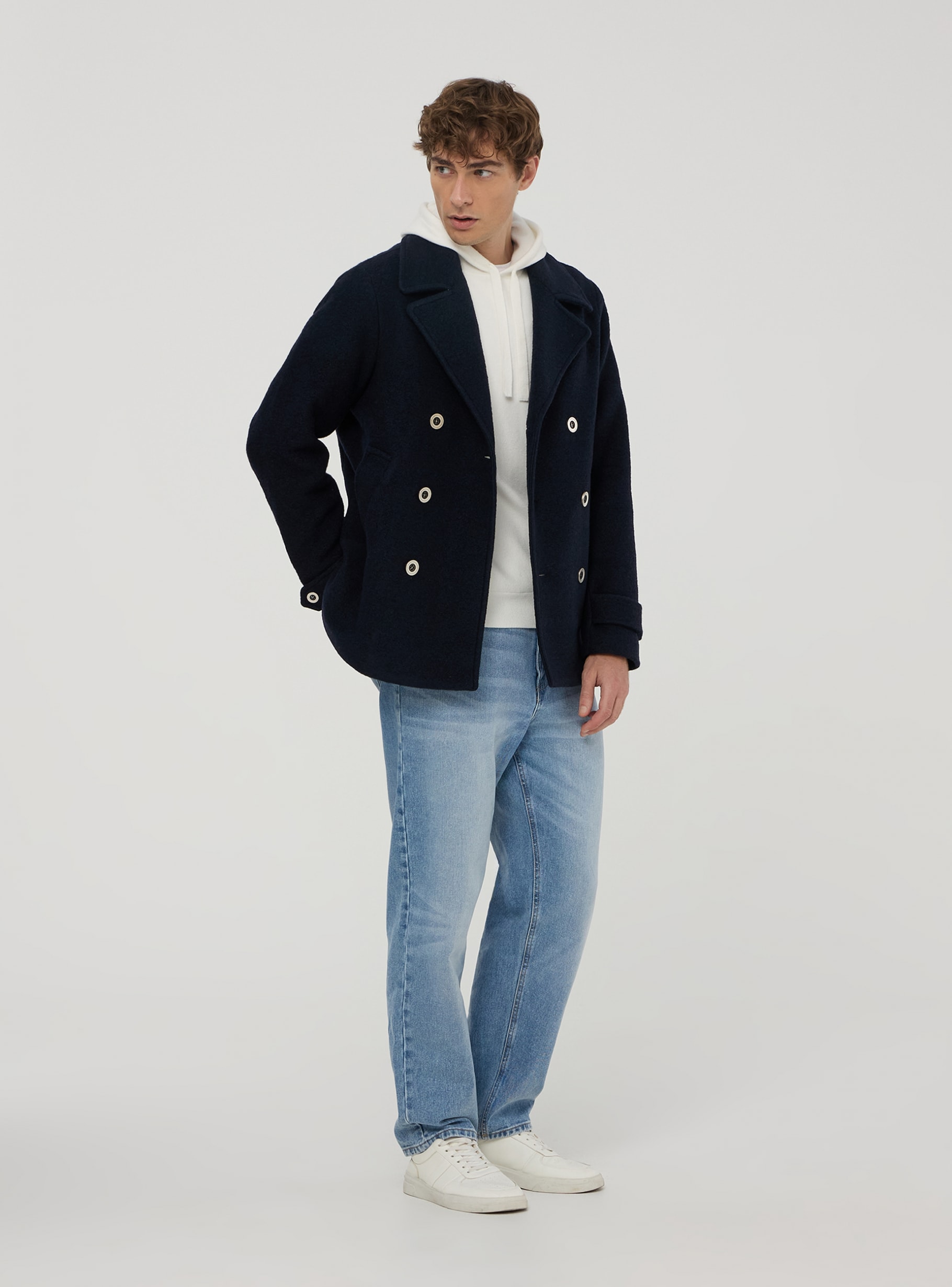 Blu CPTU01887AMAN CAPPOTTO DOPPIOPETTO LANA COTTA S028 | Terranova