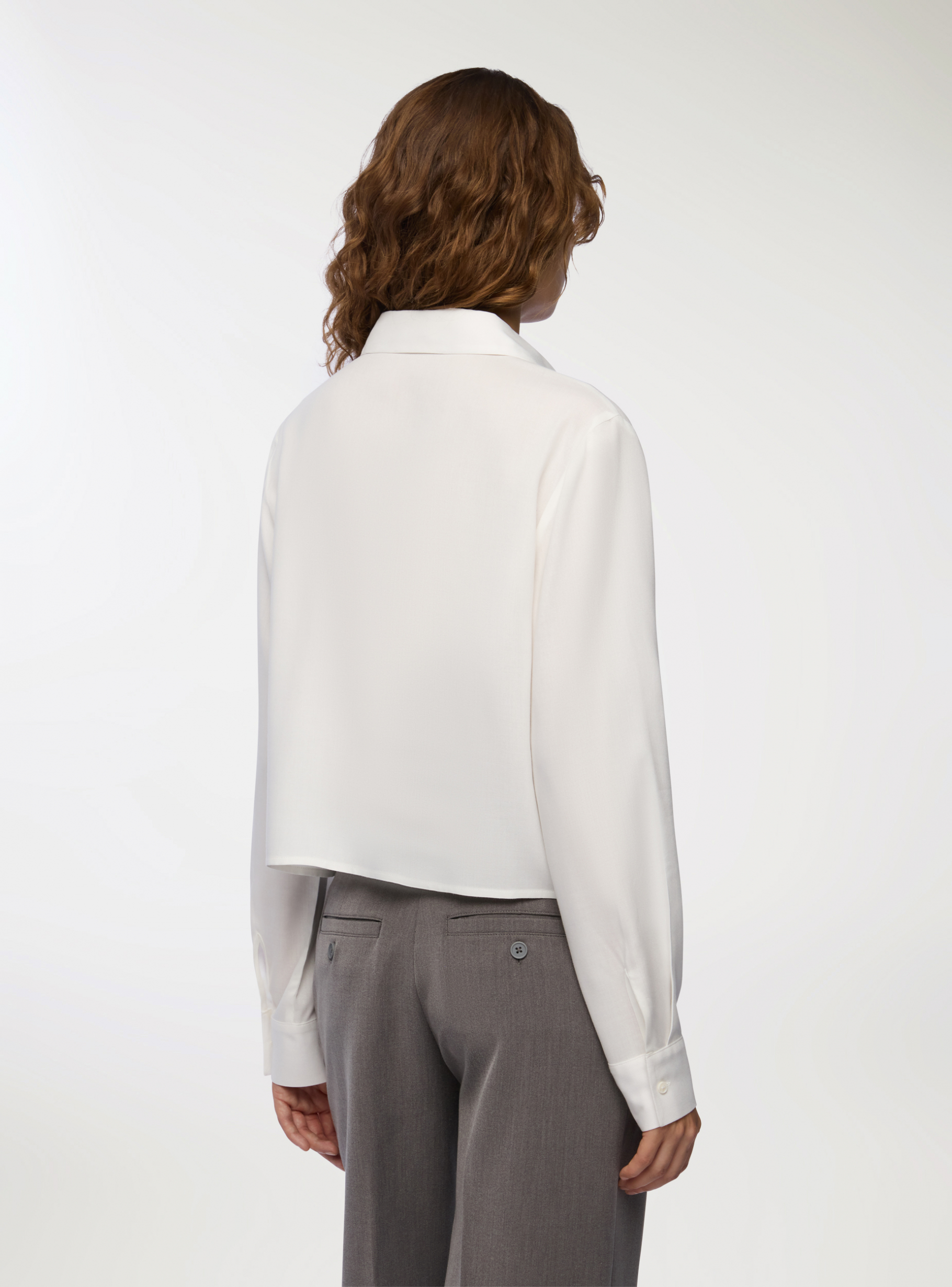 Camicia crop tinta unita Bianco lana - Acquista Online | Terranova