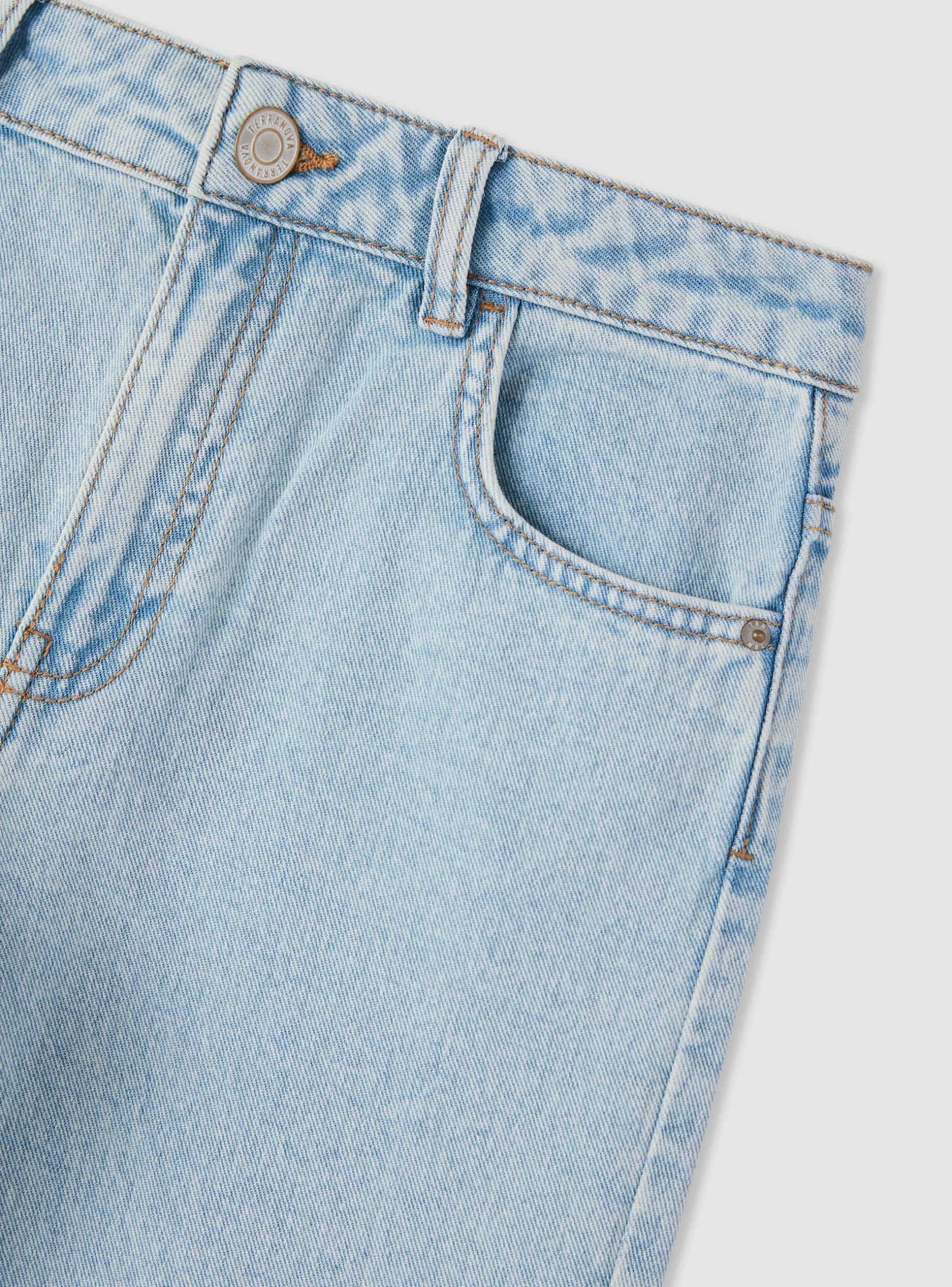 Light blue denim Light relaxed fit jeans - Buy Online | Terranova