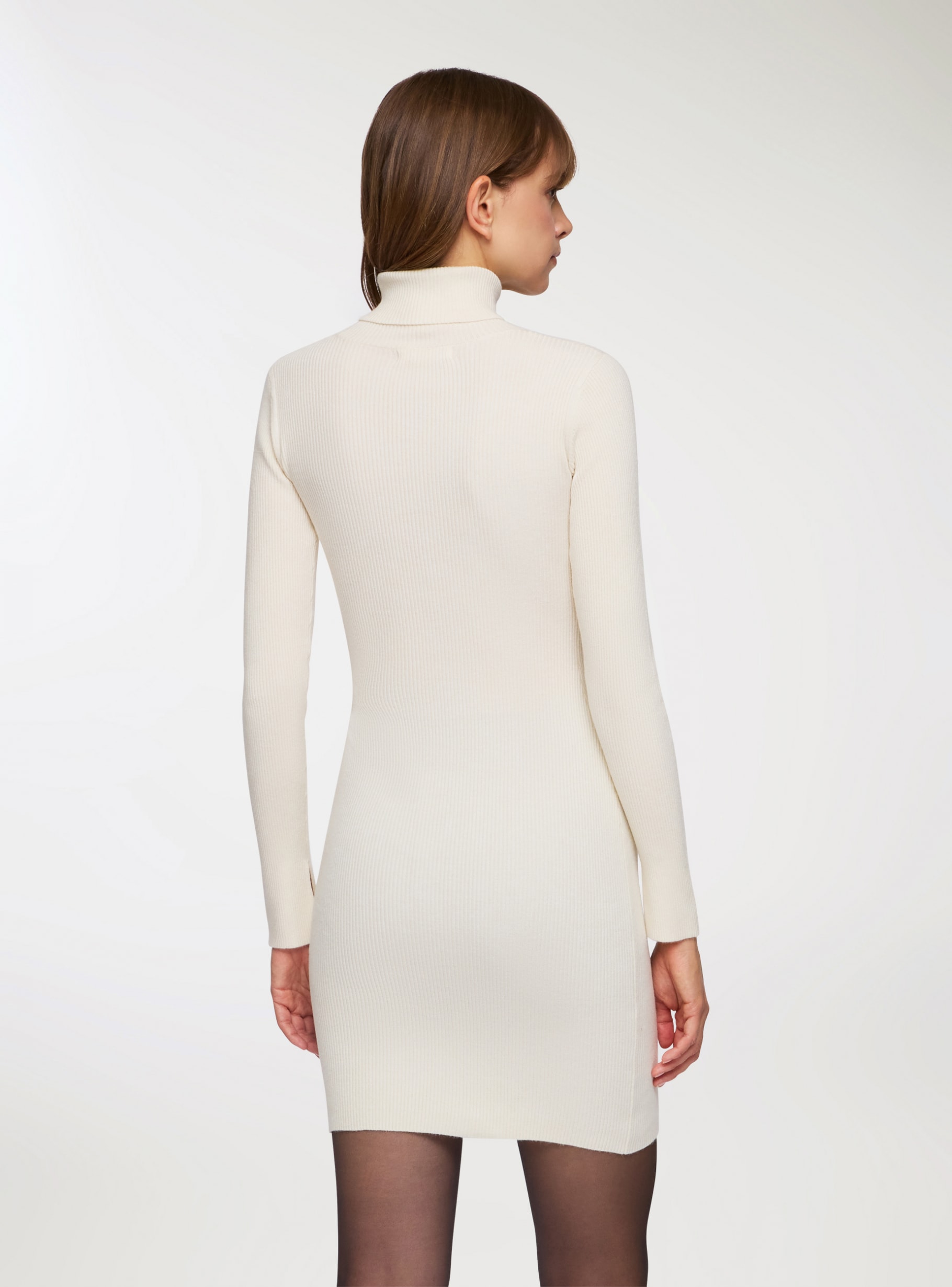 Bela melan Haljina od džerseja sa rolkom | Terranova