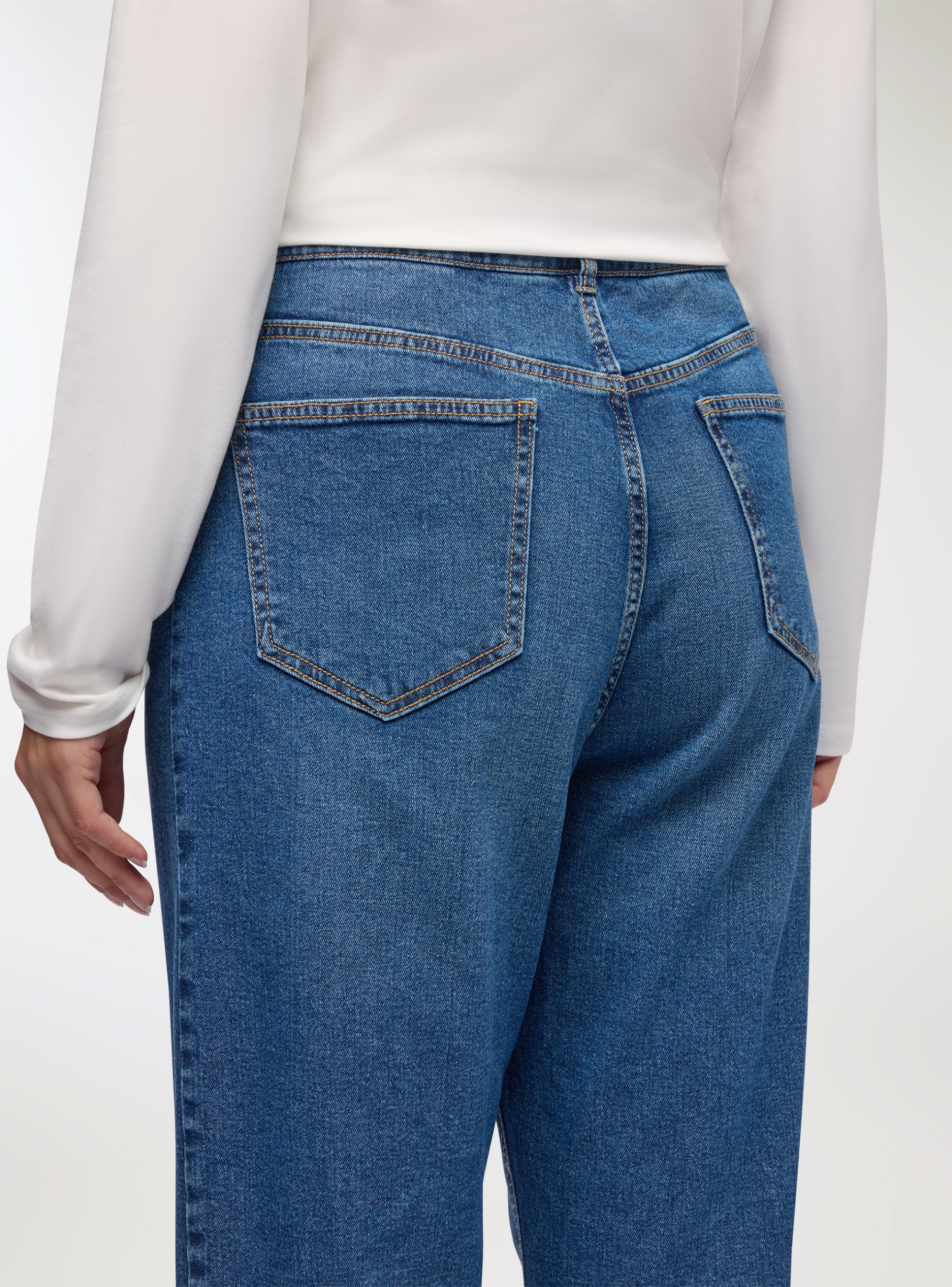 Middle blue denim Wide leg jeans - Buy Online | Terranova