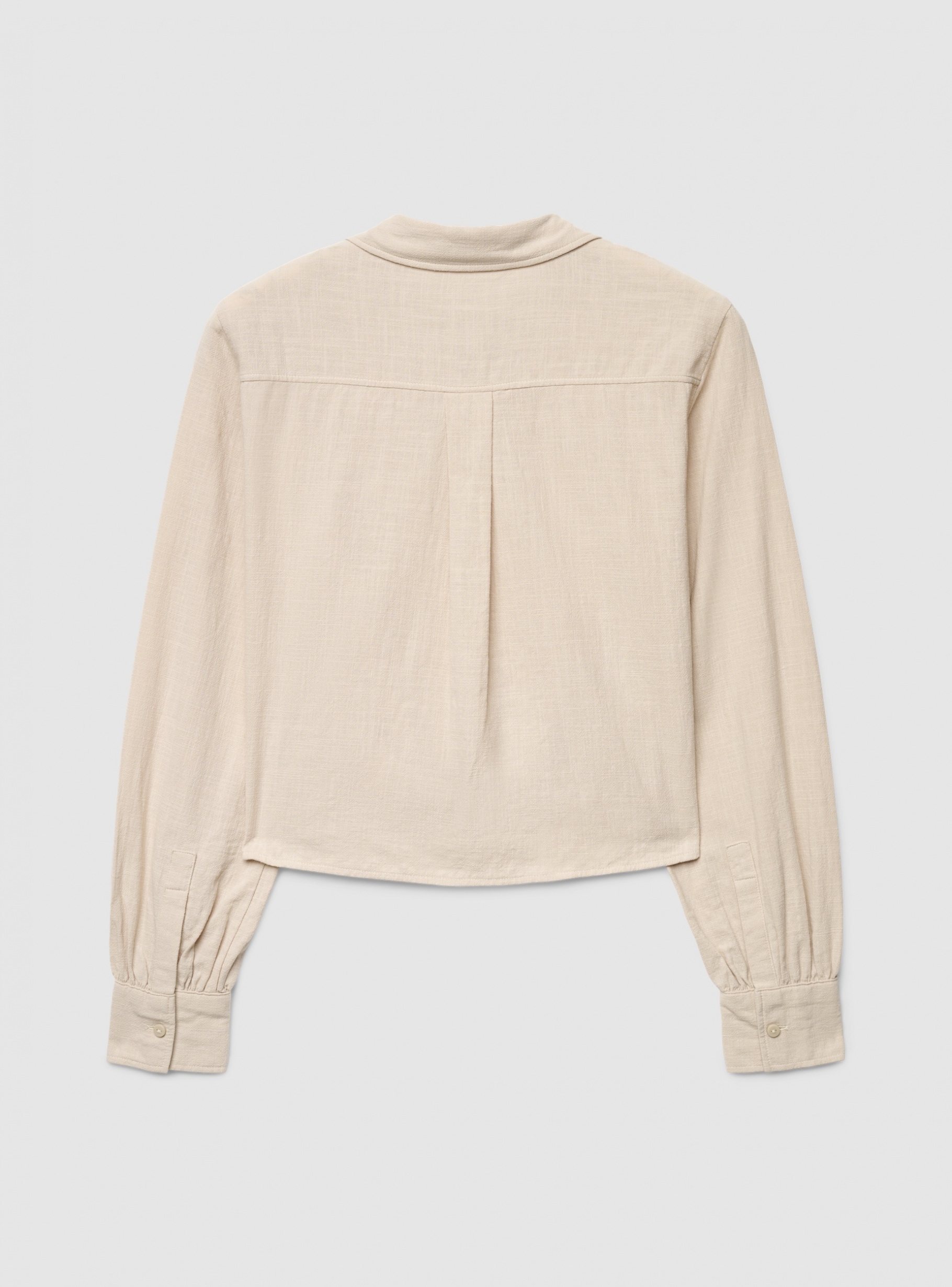 Beis claro Camisa de manga larga lisa | Terranova