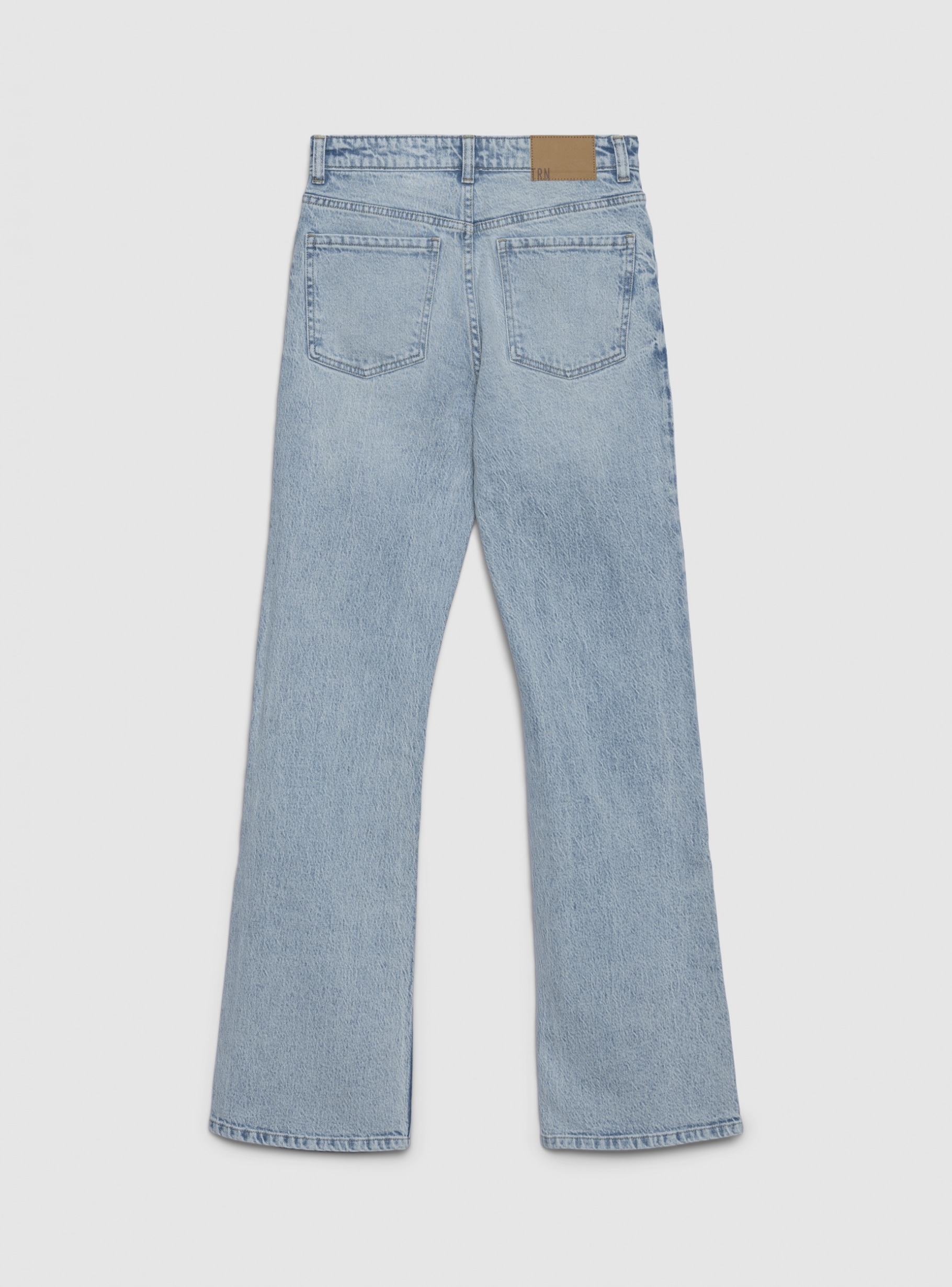 Light blue denim Solid colour bootcut jeans - Buy Online | Terranova