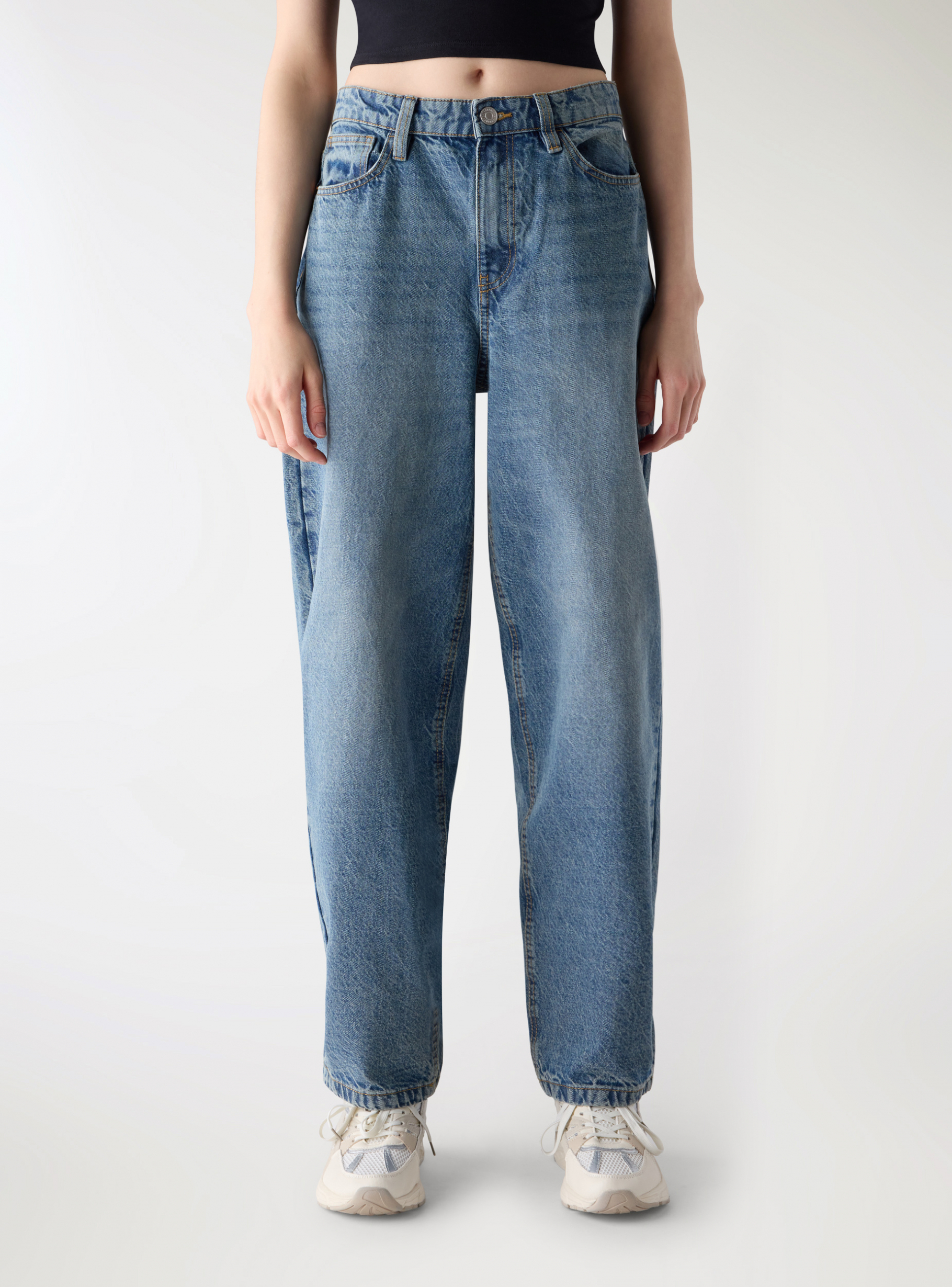 Pantalone Jeans Lungo Tinta Unita Blu denim medio - Acquista Online ...
