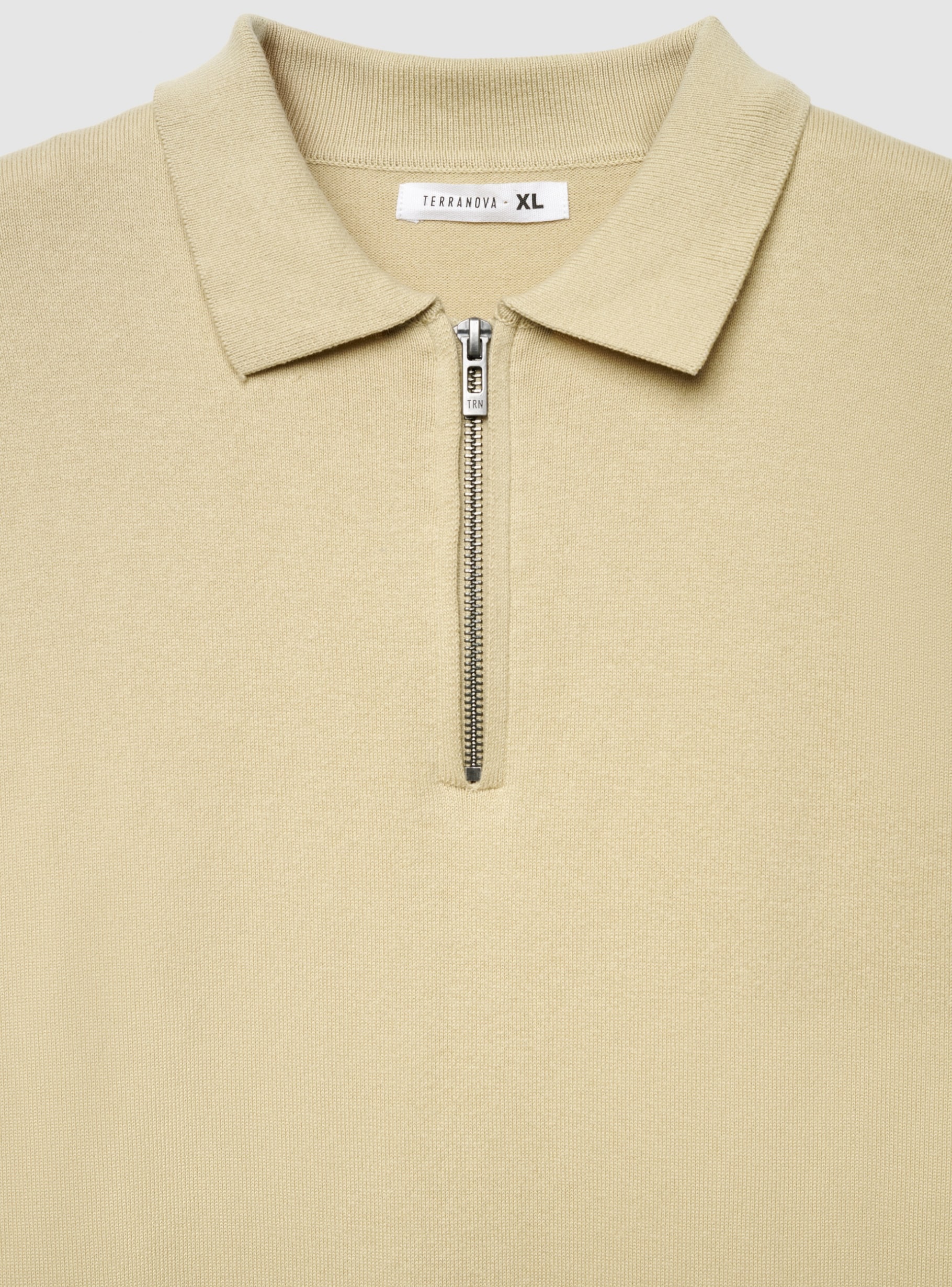 Polo à manches longues avec zip Sable - Achetez en ligne | Terranova