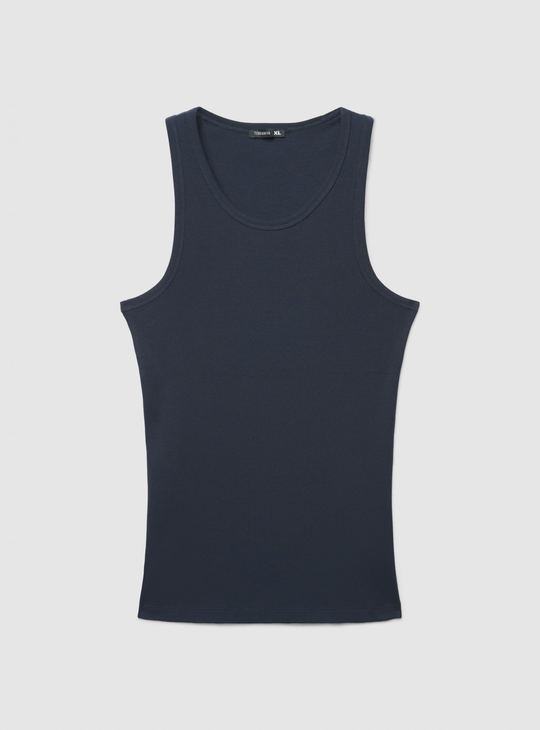 Blue navy Plain-coloured tank top - Buy Online | Terranova