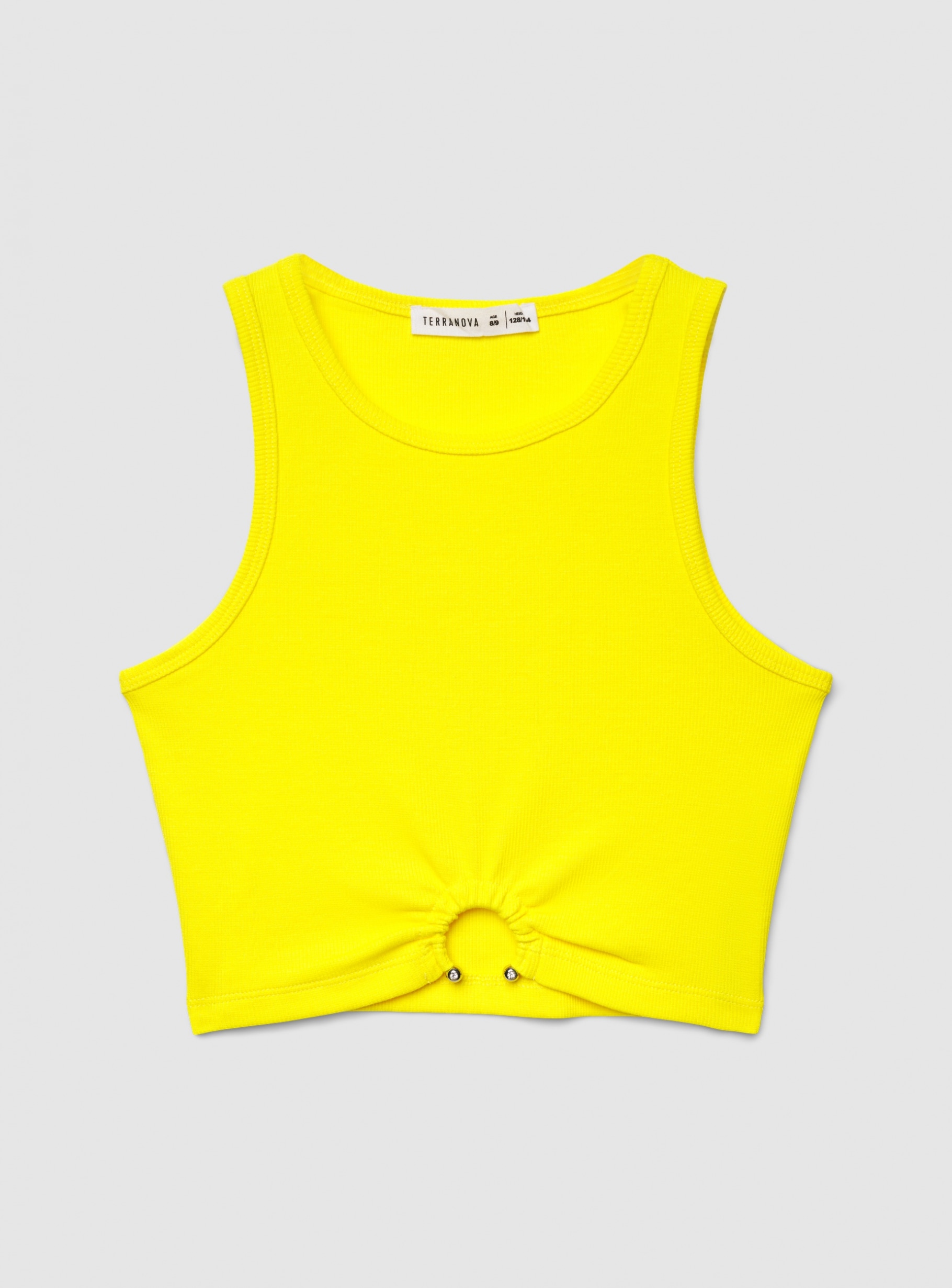 Yellow lemon Top with cut-out and ring detail - Buy Online | Terranova