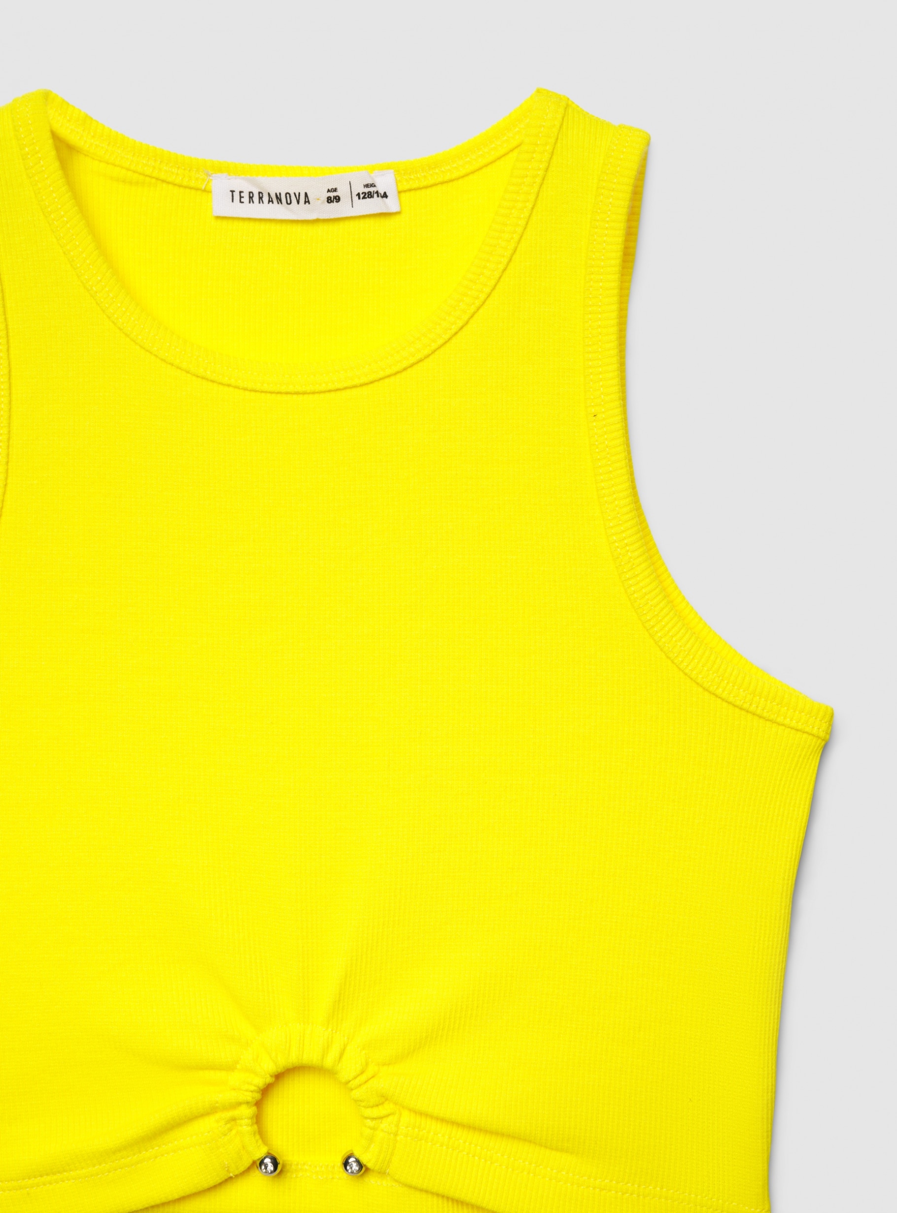 Yellow lemon Top with cut-out and ring detail - Buy Online | Terranova