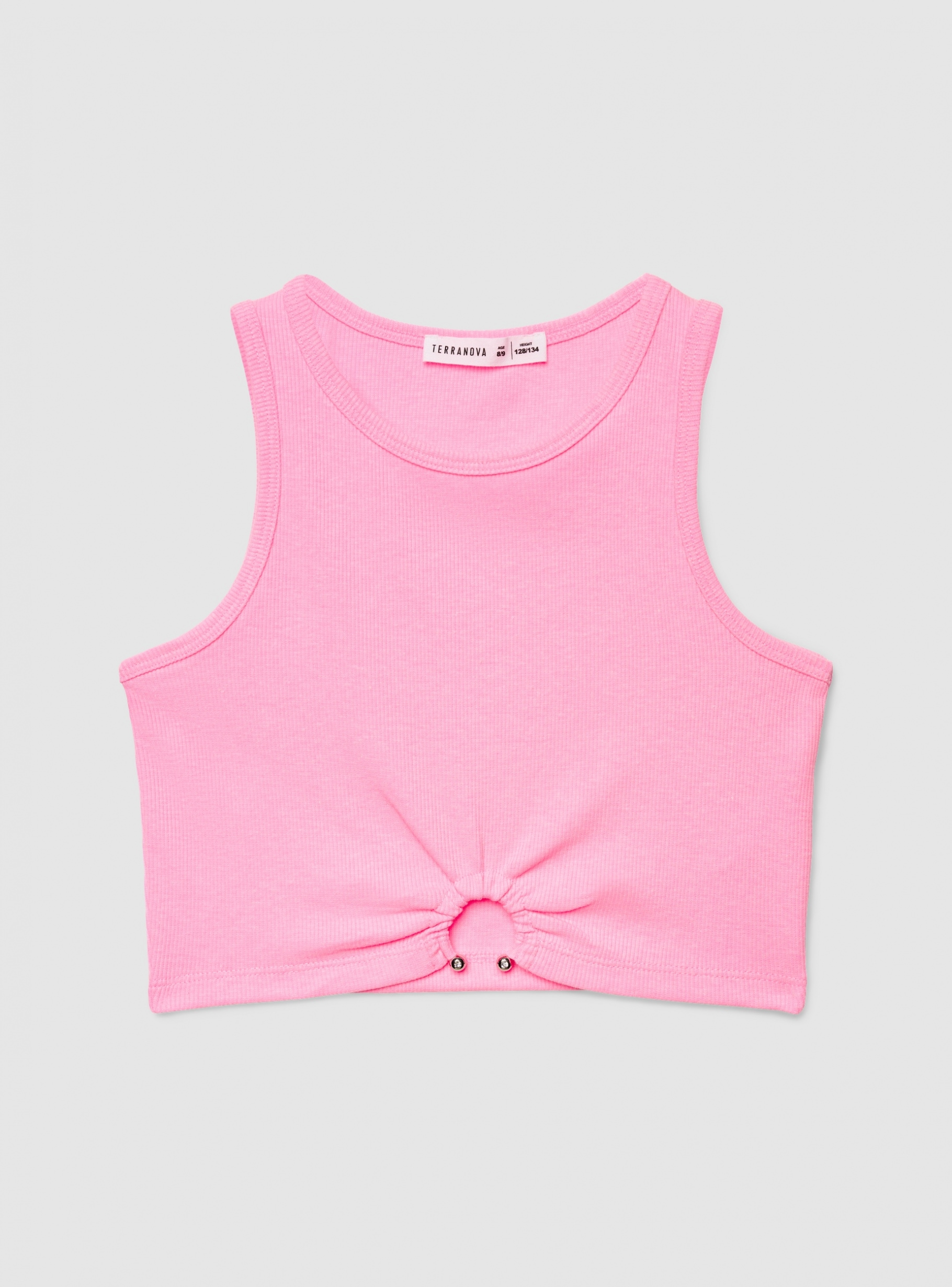 Pink fluo Top with cut-out and ring detail - Buy Online | Terranova