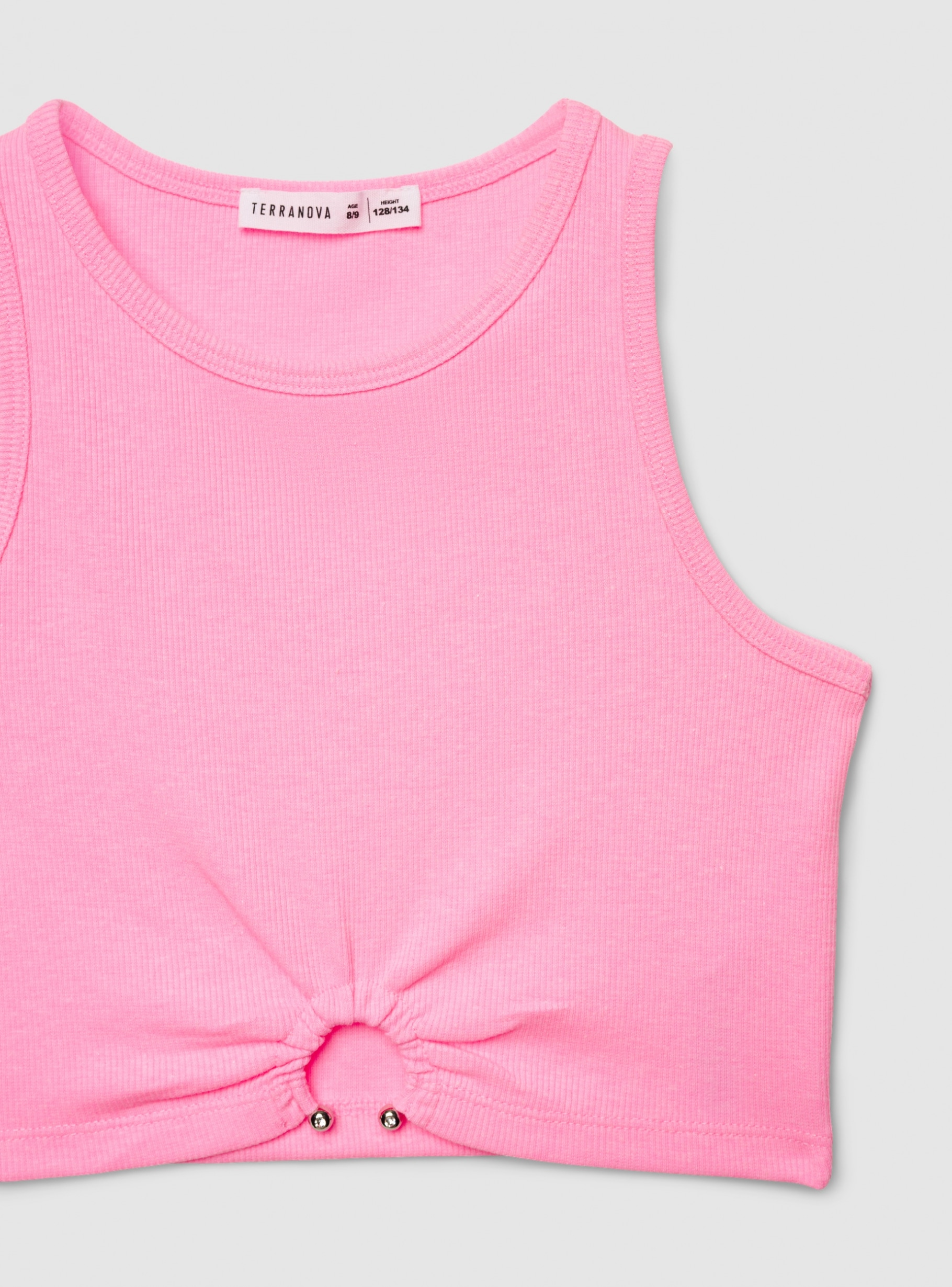 Pink fluo Top with cut-out and ring detail - Buy Online | Terranova