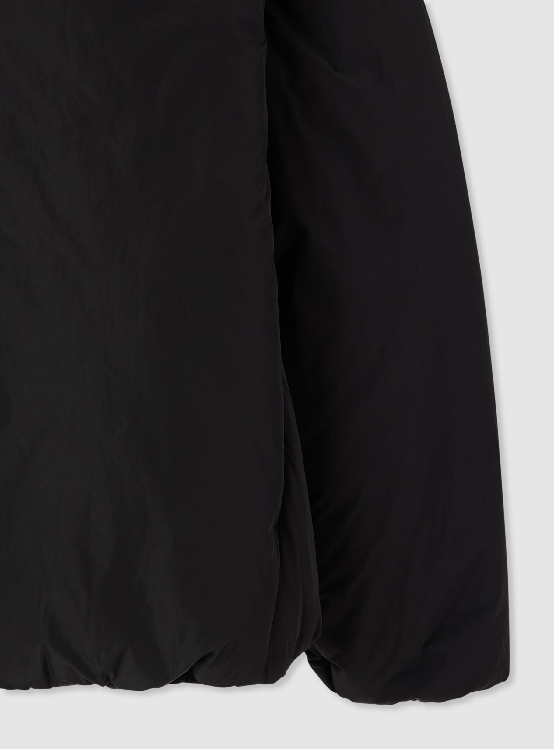 Black Padded jacket with high collar and zip - Buy Online | Terranova