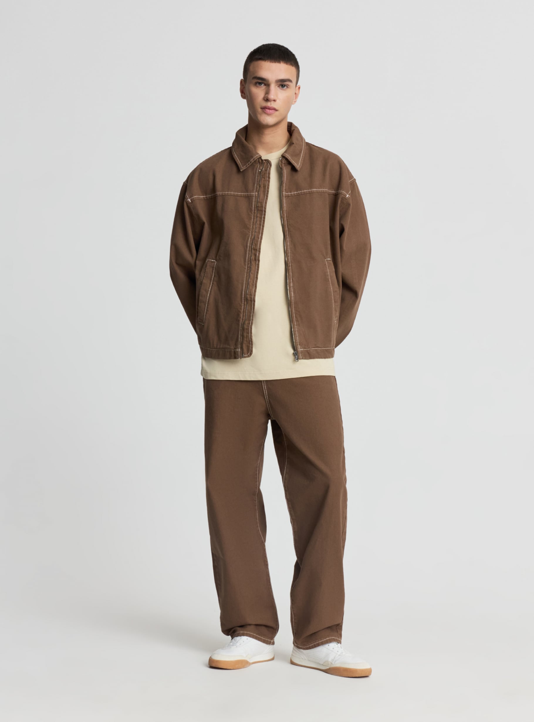 Giubbotto workwear crop con zip Coccio - Acquista Online | Terranova