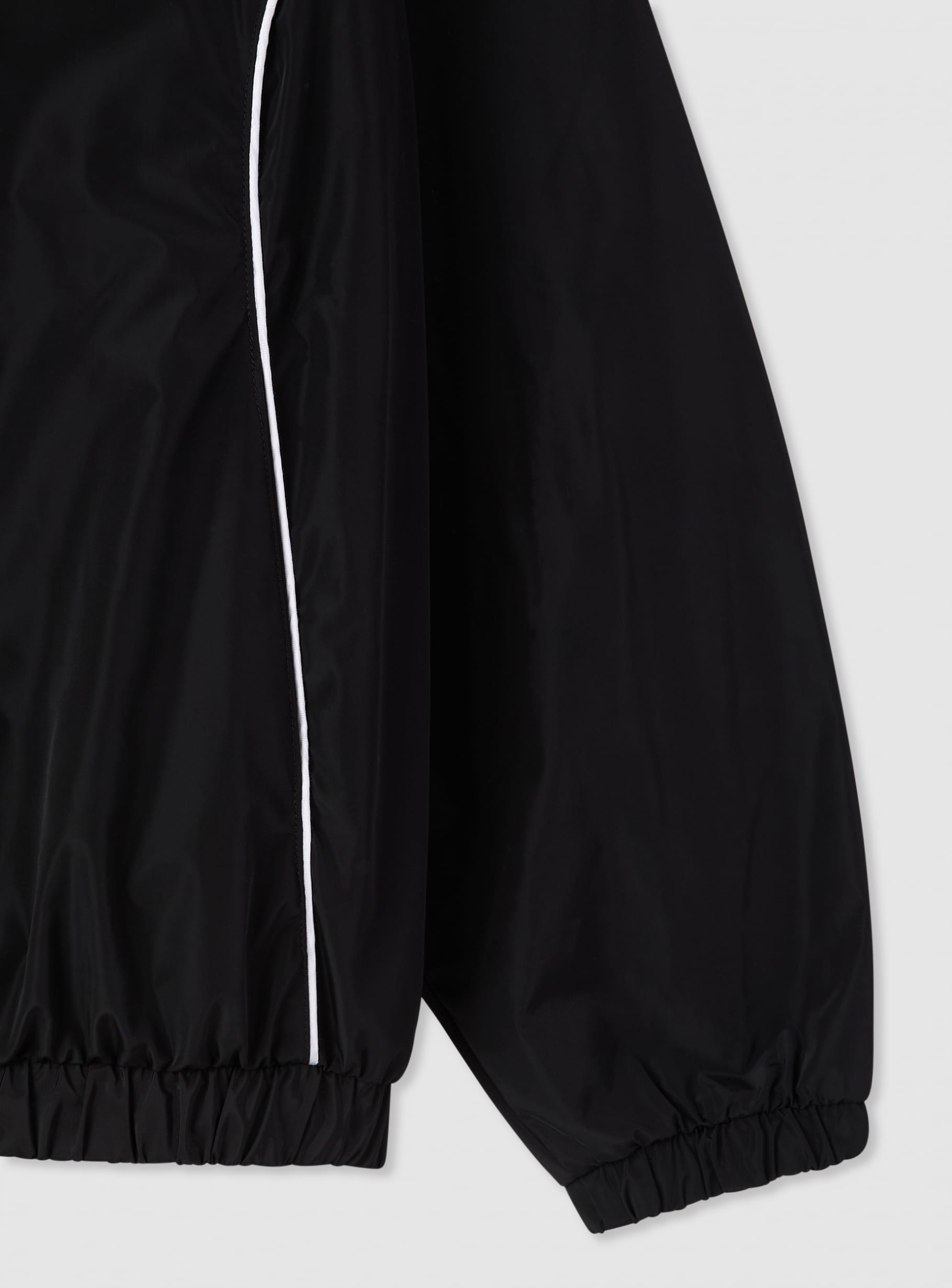 Black Lightweight jacket with zip and contrast trim - Buy Online ...