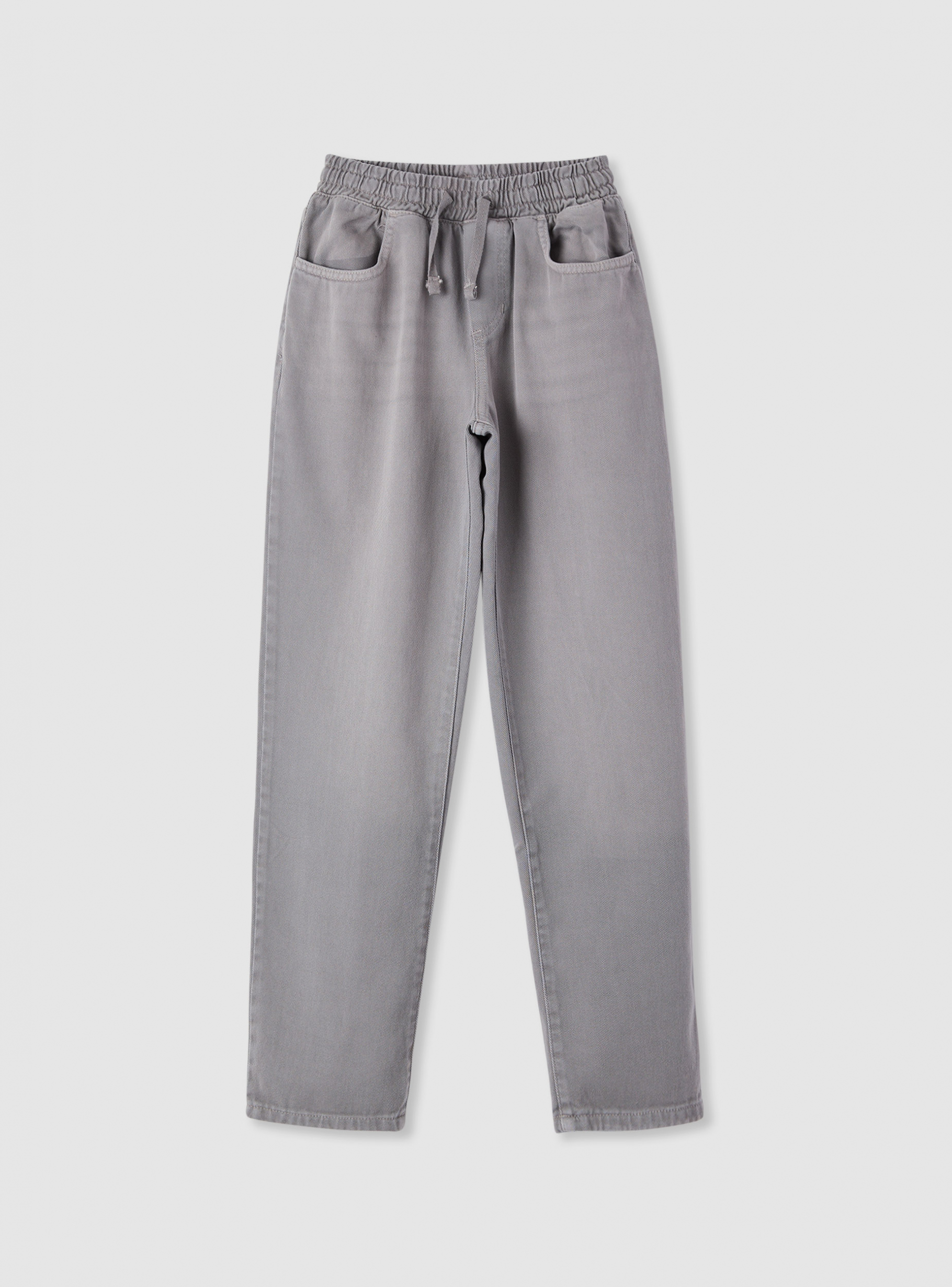 Grey Solid colour drill jogger jeans - Buy Online | Terranova
