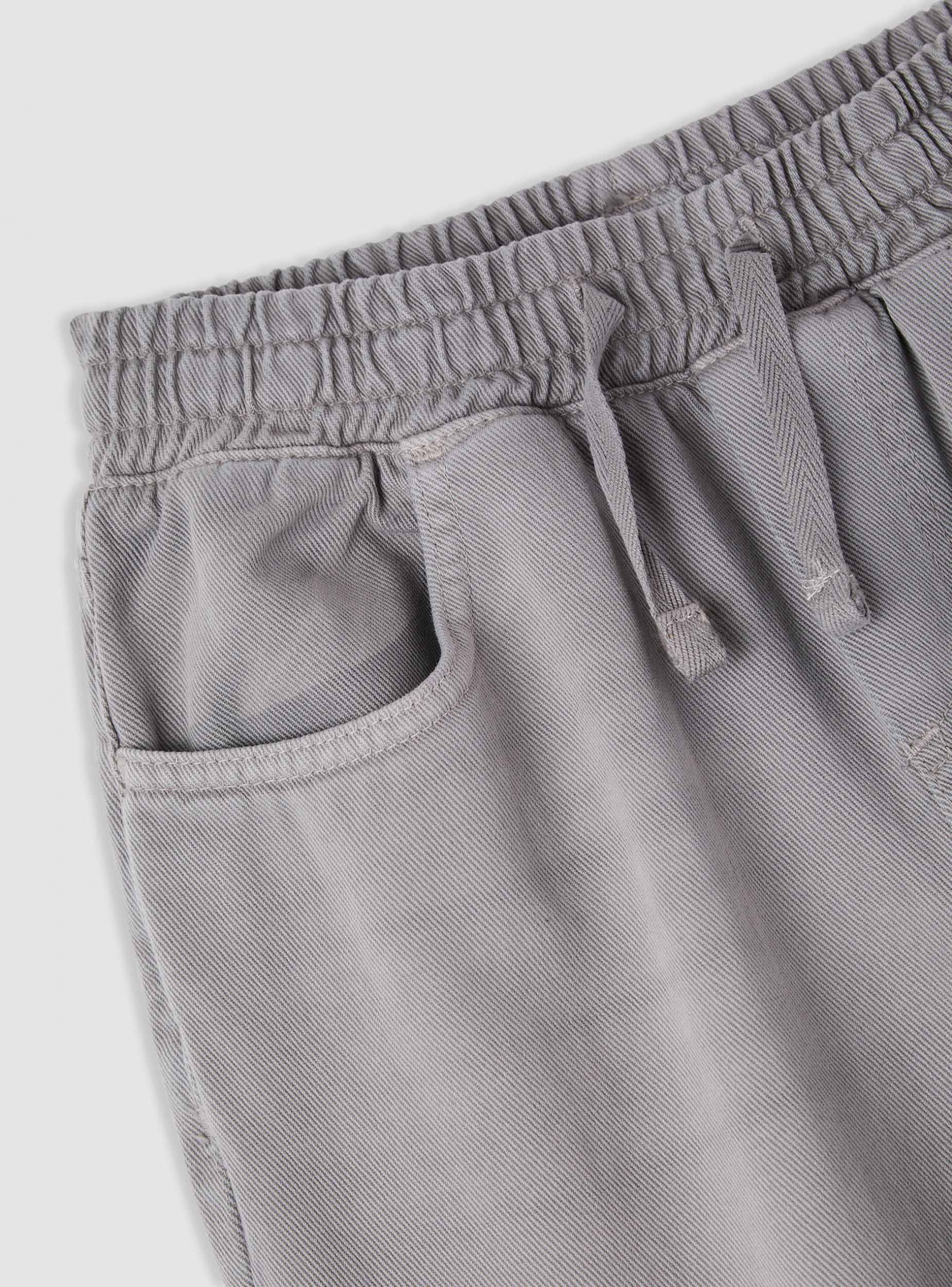 Grey Solid colour drill jogger jeans - Buy Online | Terranova