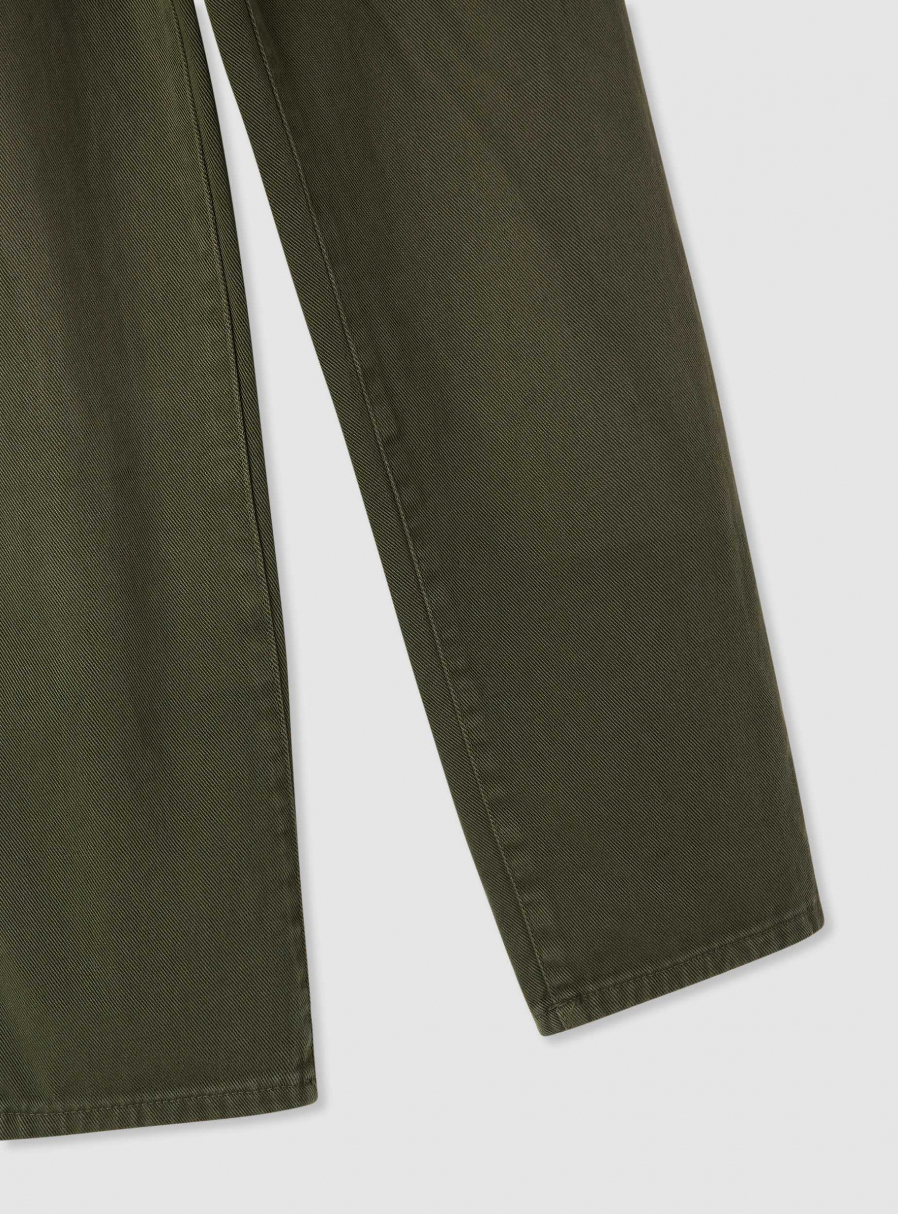 Green Solid colour drill jogger jeans - Buy Online | Terranova