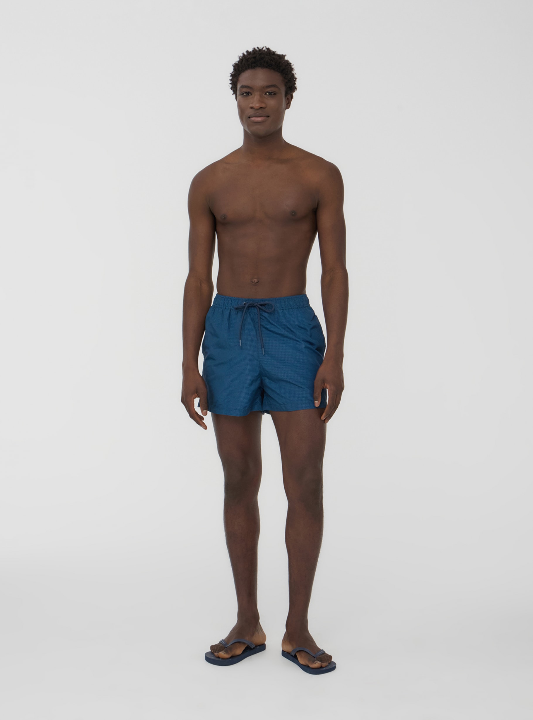 Var blue navy Geometric micro-patterned sea bermuda shorts - Buy Online ...