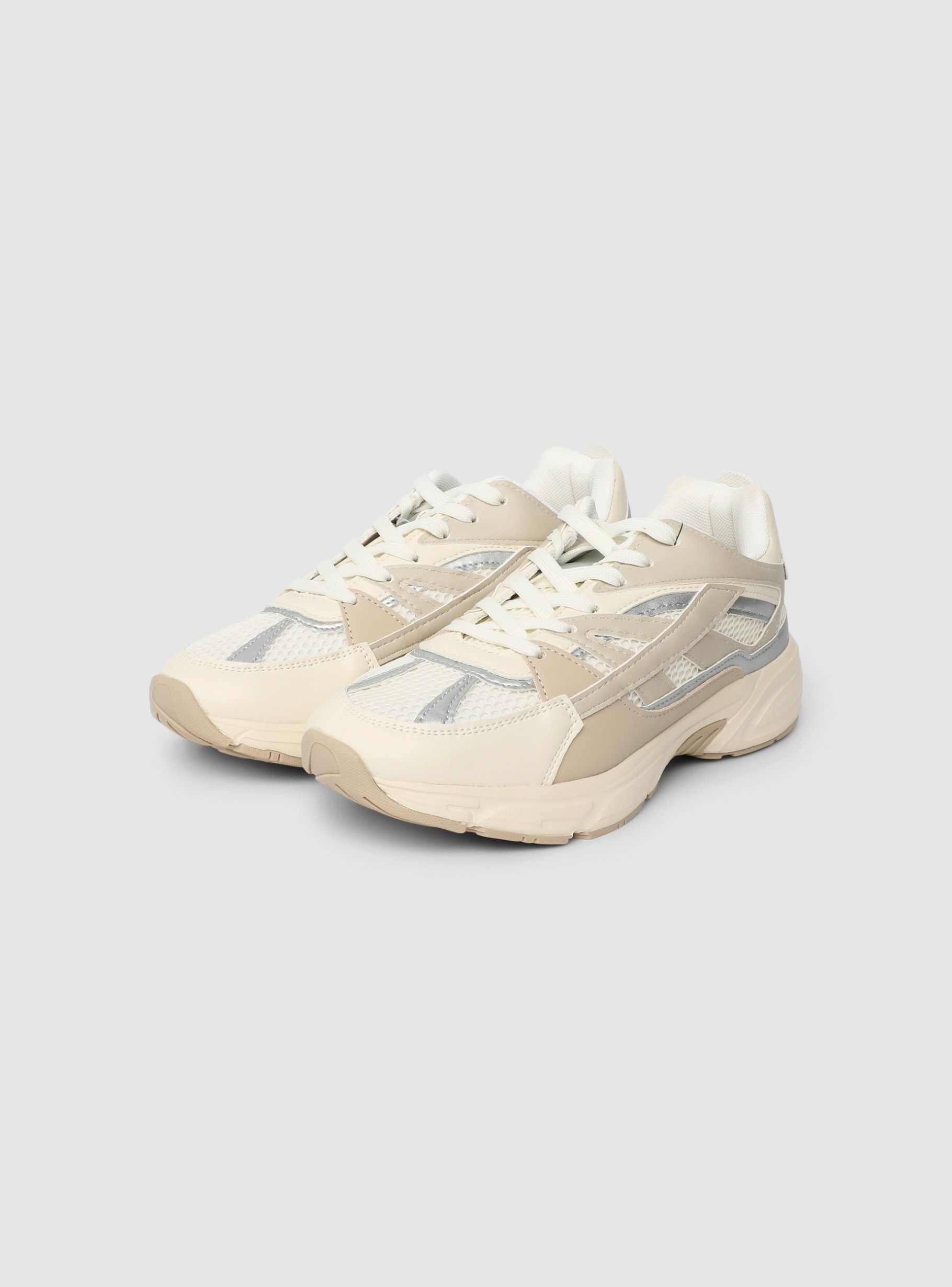 Sneakers inserti mesh e suola chunky Var bianco - Acquista Online | Terranova