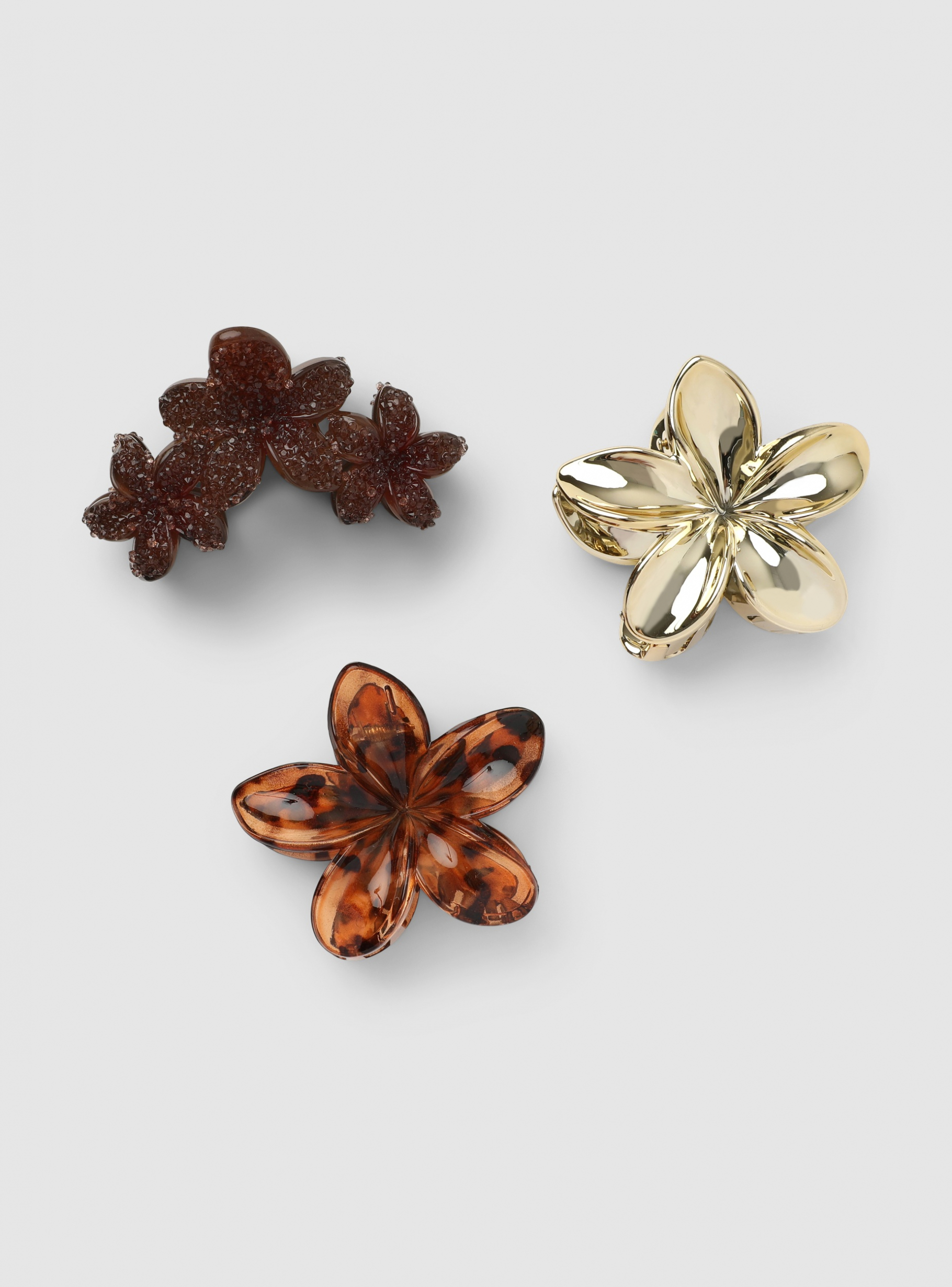 Var Gold Pack mit 3 Haarspangen mit Verzierungen | Terranova