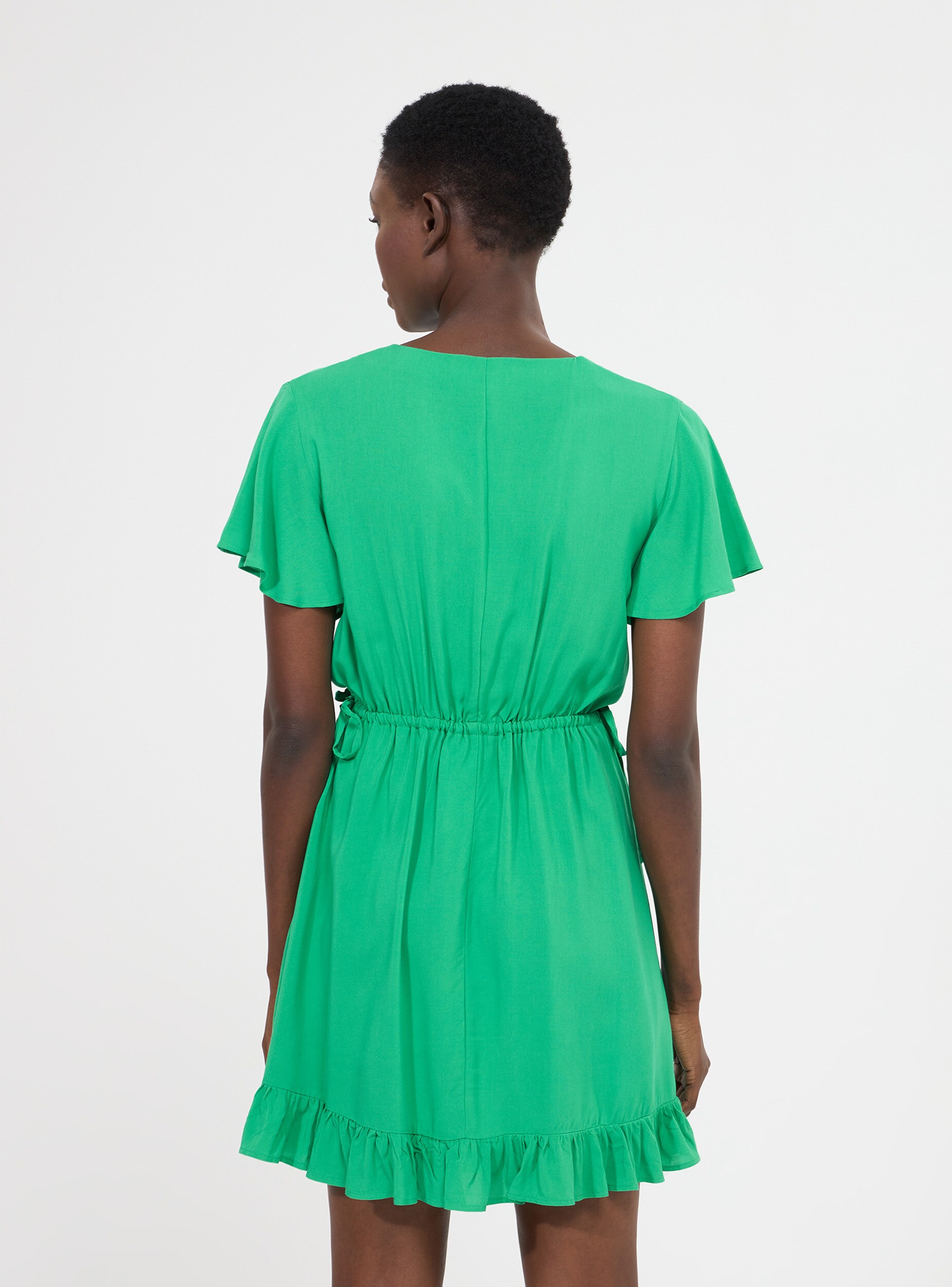 Green emerald Dress with drawstring waist - Buy Online | Terranova